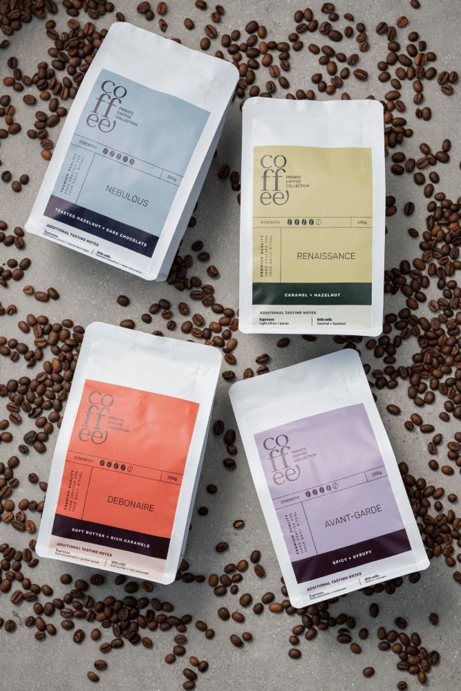 Private Coffee Collection designed by Phillip Di Bella, Roasted Green